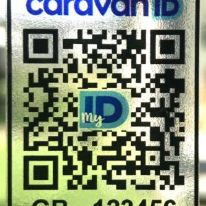 MyID QR Code Window Stickers – small x 15 – 100620 – Caravan ID
